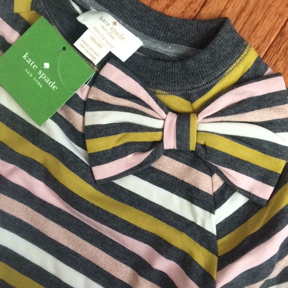 kate spade | Dresses | Kate Spade Girls Striped Bow Dress Size | Poshmark